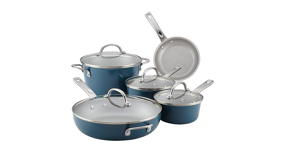 Ayesha Curry Nonstick Cookware Set - Twilight Teal 9 Piece