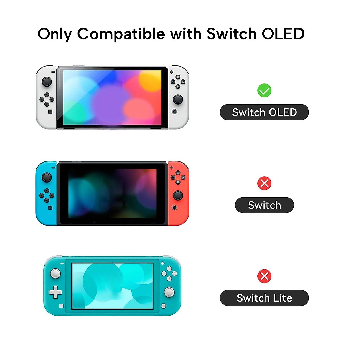 GeekShare Protective Case Slim Cover Case Compatible with Nintendo Switch OLED and Joy-Con - Shock-Absorption and Anti-Scratch - Land of Mystery