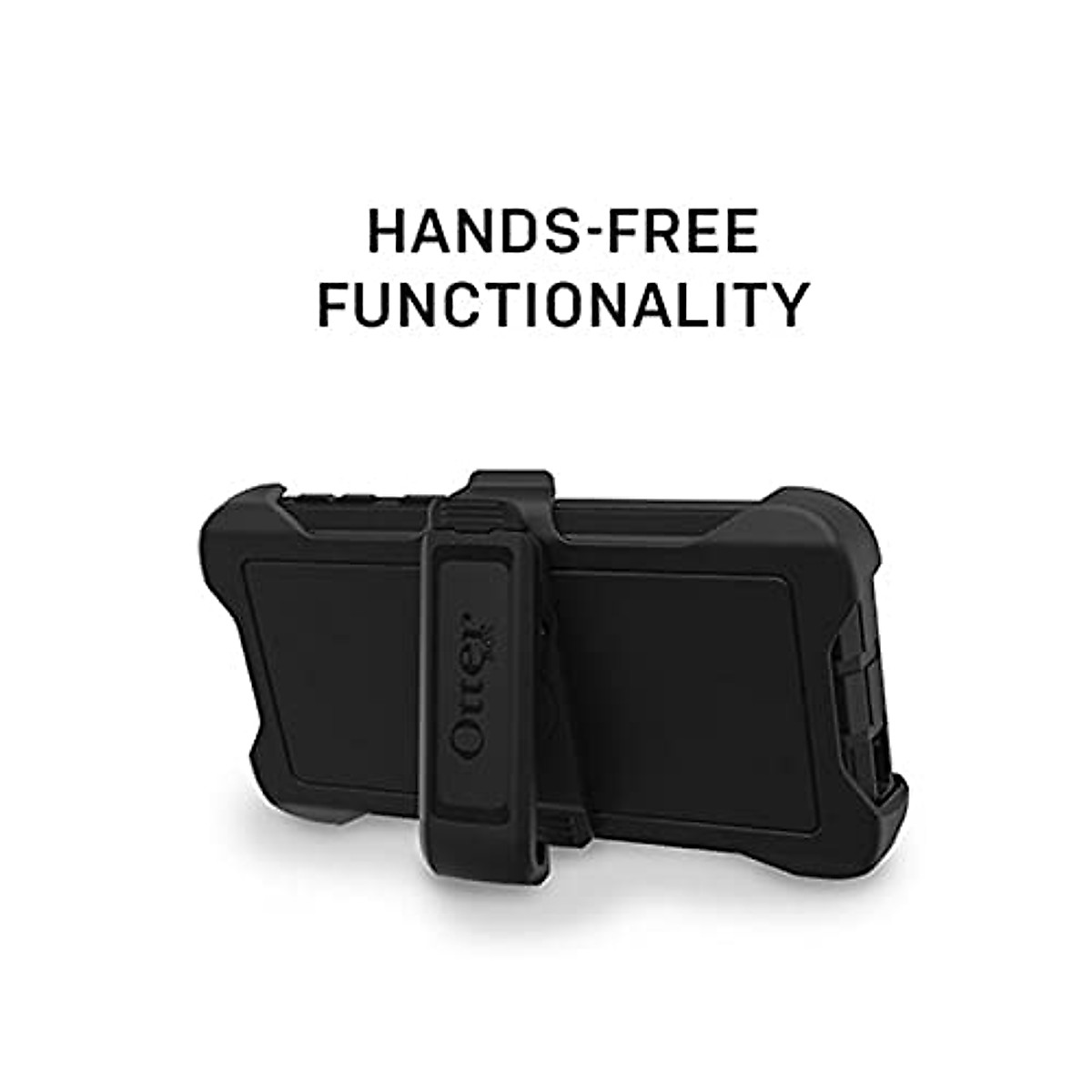 OtterBox Galaxy S10 Defender Series Case - BLACK, rugged & durable, with port protection, includes holster clip kickstand