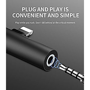 Headphone Adapter Lighting to 3.5mm AUX Audio Jack and Charger Dongle Earphone Splitter Compatible for iPhone 12 11 Mini pro max xr x 8 7Plus for Converter Power Charging Connector for Apple
