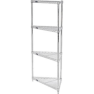 Nexel Corner Wire Shelving 24" W x 18" D x 74" H