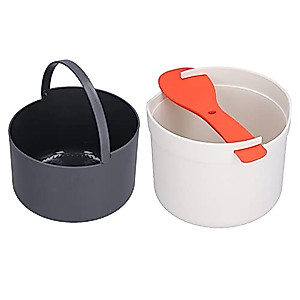 Microwave Rice Cooker Set, 2L Large Capacity Microwave Rice Cooker Steamer, Multifunctional Microwave Cookware, Microwave Rice Maker for Home Kitchen Cooking