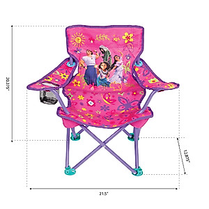 Disney's Encanto Kids Chair Foldable for Camping, Sports or Patio with Carry Bag, Toddlers 24M+