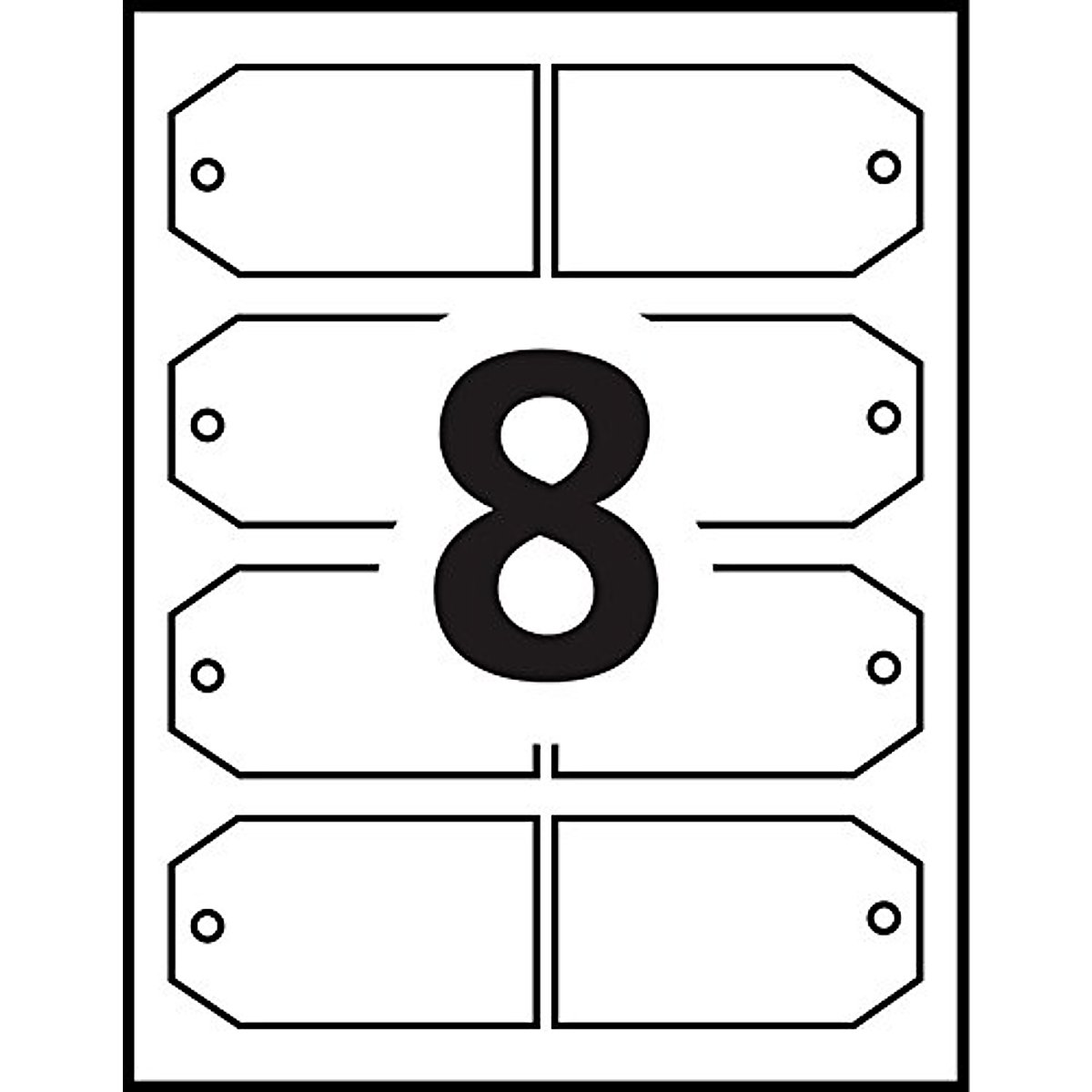 Avery Printable Blank Gift Tags with Sure Feed, 2" x 3.5", White, 96 Customizable Tags with Strings (22802)