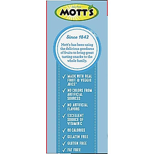 Mott's Fruit Flavored Snacks, Assorted Fruit, Pouches, 0.8 oz, 40 ct