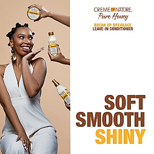 Creme Of Nature, Leave in Conditioner Pure Honey, Coconut Oil And Shea Butter Formula, For Dry Damaged Hair, 8 Oz