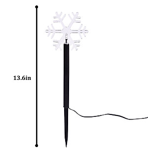 cyindzchwy Christmas Pathway Lights - Solar Powered Snowflake Lights with Stake Outdoor Waterproof, 5 Pack Outdoor Decorative Lights for Garden Yard Street Pathway Park Christmas Wedding (Snowflake)