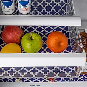 DII Fridge & Shelf Liner Collection Non-Adhesive, Cut to fit, Machine Washable, 12x20, Lattice Aqua Lattice, 2 Piece