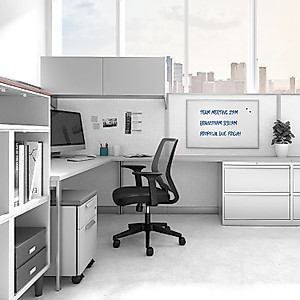 TRU RED Magnetic Steel Dry Erase Board, Satin Frame, 3-ft x 2-ft (TR61169)