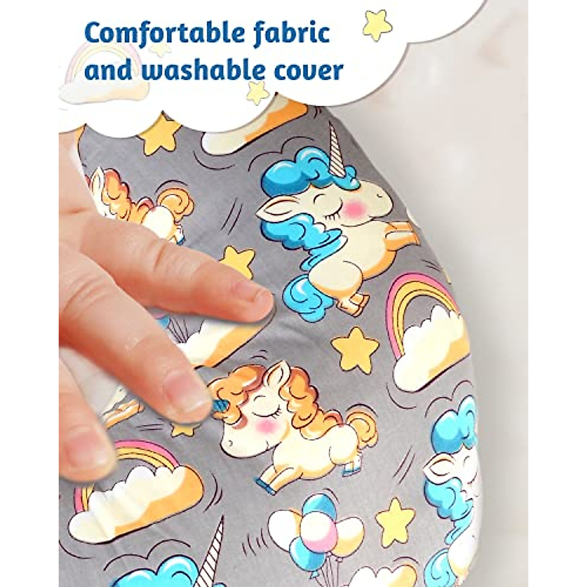 DF DUALFERV Nursing Baby Pillow Support Breastfeeding Pillow Infant Removable Cover Feeding Baby Pillow Washable Soft Snug Cotton Fits on Comfortable