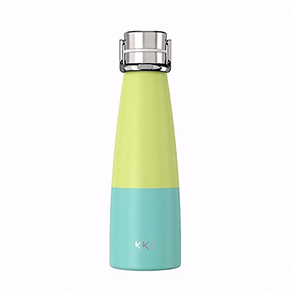 KKF 16oz/10oz Double Walled Stainless Steel Water Bottle With Handle, Vacuum Insulated Leak Proof Water Bottle With Lid, Durable Reusable Cute Travel Bottle (Exotic Mint)