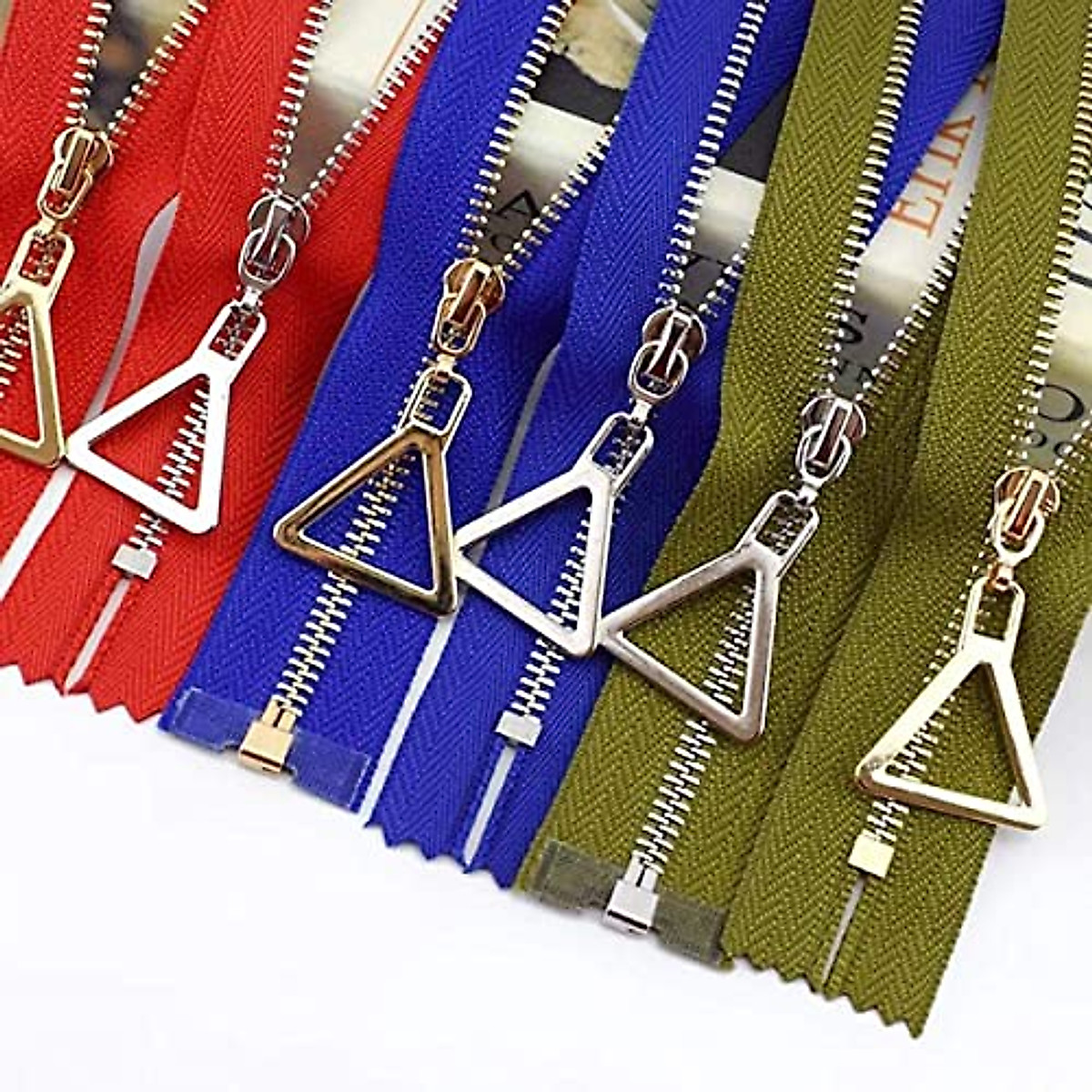 Nylon Coil Zipper Tape，Sewing Zippers，2Pcs 20/70cm 3# Metal Zipper Close End Open End Auto Lock Gold Silver Tooth Single Open Zip DIY Garment Sew Accessories Crafts Silver Army,Open-End-60cm ( Color :