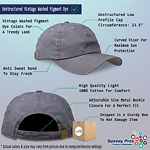 Custom Soft Washed Baseball Cap I (Love) Baking Red Heart Hobbies Lovers Baking Cotton Dad Hats for Men & Women Grey Design Only