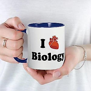 CafePress I (Heart) Biology Mug Ceramic Coffee Mug, Tea Cup 11 oz