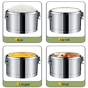 ORPAGU Stainless Steel Insulated Barrel，Insulated Milk Tea Bucket Insulation and Cold Tea Water Milk Soup Coffee Stainless Steel Beverage Dispenser LYWY (Color : Silver, Size : 60L)