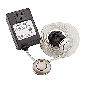 Moen ARC-4200-CH/SN Disposer Air Switch Controller for Under Sink Garbage Disposal, Chrome/Satin Nickel