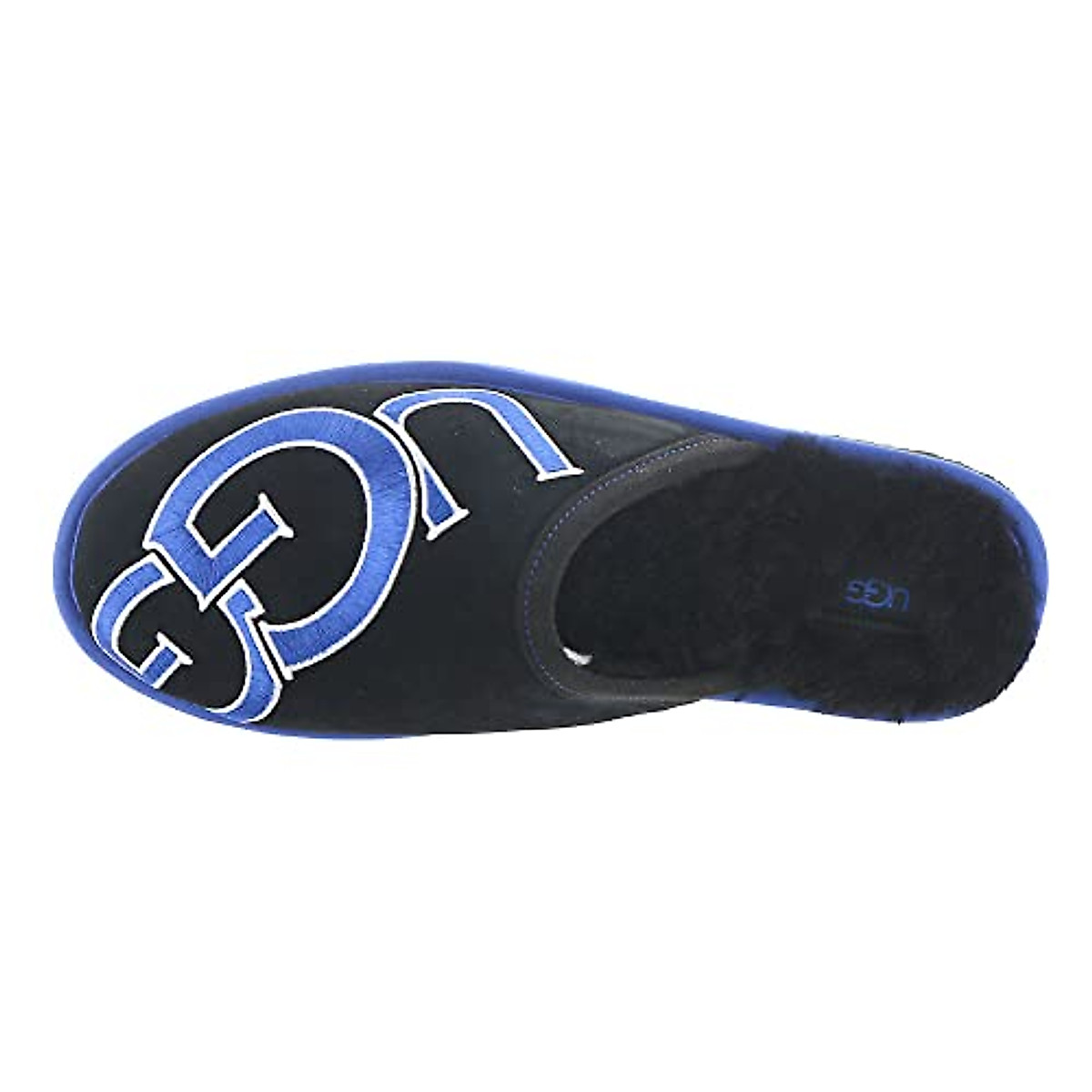 UGG Men's Scuff Logo II Slipper, Black/Neptune, 7