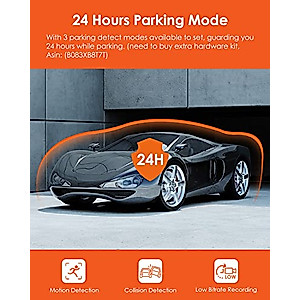 Vantrue X4S Duo True 4K Dual WiFi Dash Cam with Free APP, 4K+1080P Front and Rear Dash Camera, 24 Hours Parking Mode, Super Night Vision, Motion Detection, Front 60FPS, Capacitor, Support 512GB Max