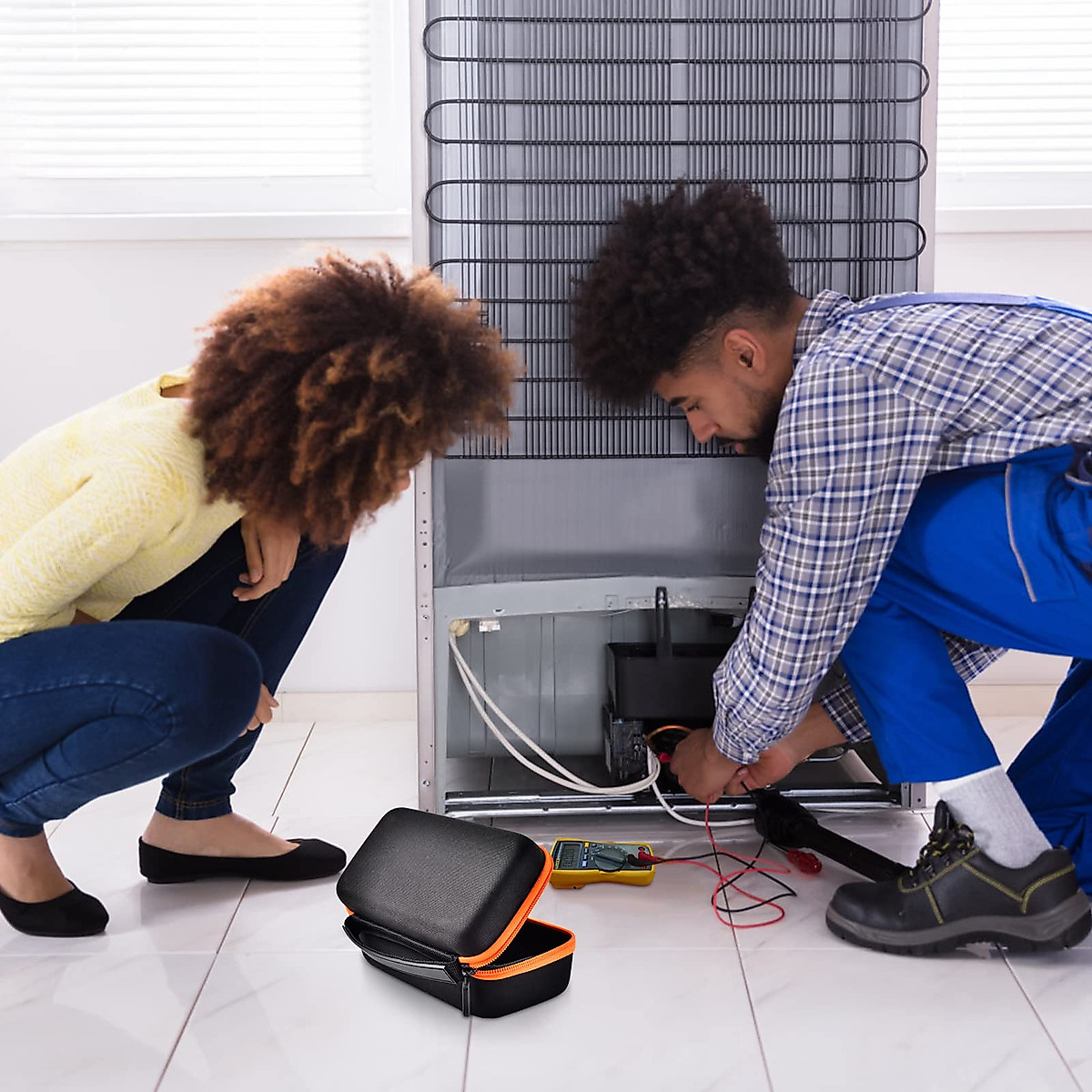 Case for Fluke 117 115 116 114 113 / for Klein Tools MM400 / MM300 Electricians True RMS Multimeter, Digital Multimeters Storage Organizer Bag for Multi Meter Kit Accessories & Cables-Box Only