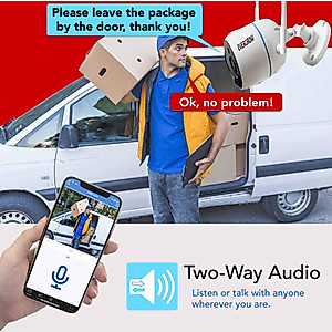 [Long Range, 10 Channel NVR] Wireless Security Dual Mode Camera System with 1TB Hard Drive, 8Pcs 1296p IP Security Surveillance Cameras Home Outdoor Alexa (8CH-A-2MP-168)