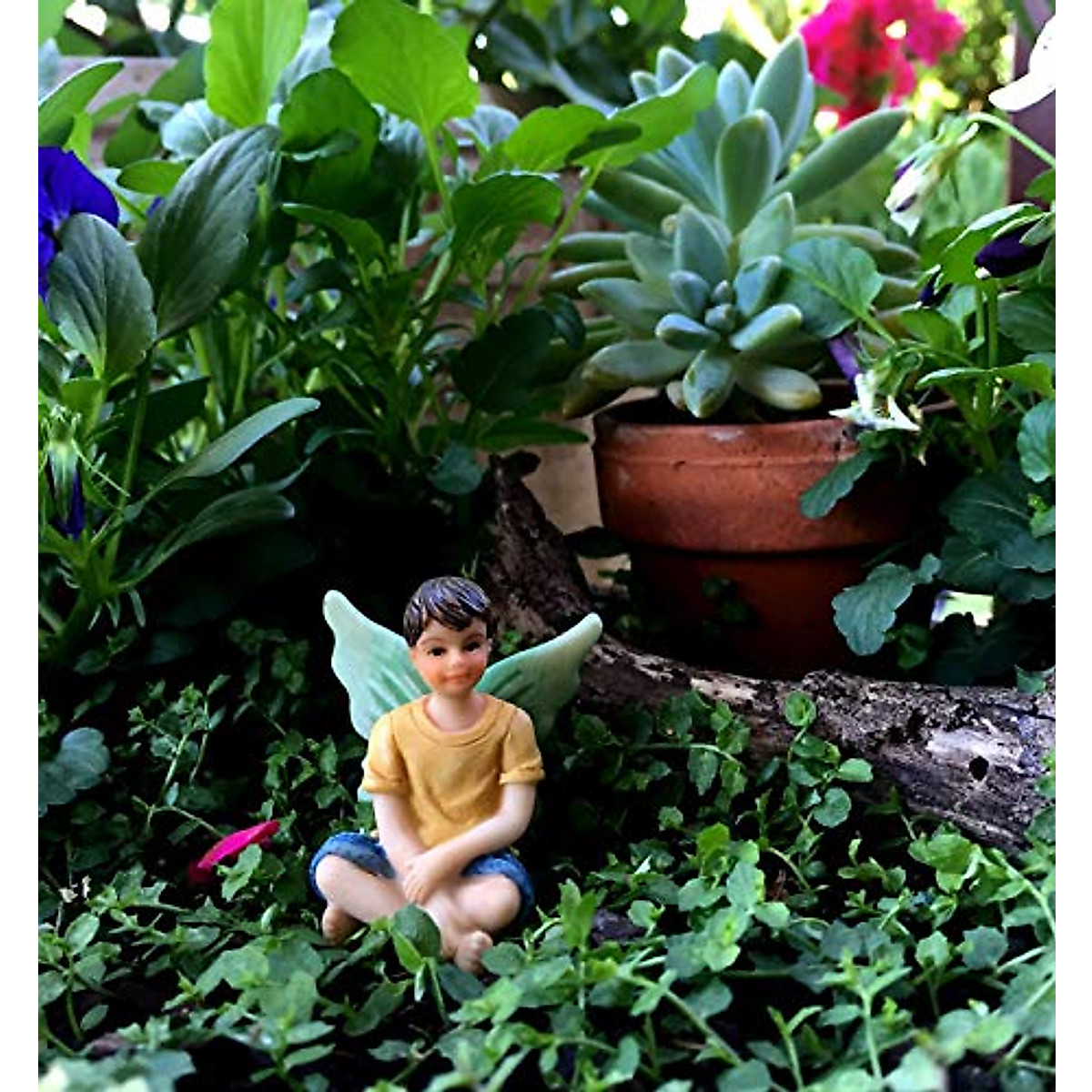 PRETMANNS Fairies for Garden - Fairy Garden Accessories with Garden Fairy Figurines, Fairy Garden Kit with Girl & Boy Fairies for a Fairy Garden - 3 Piece Fairy Set