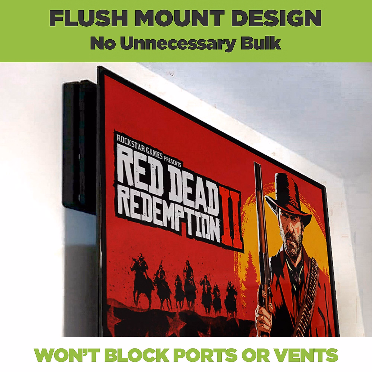 HIDEit Mounts 4S Pro Bundle, Wall Mounts for PS4 Slim and Controller, Steel Wall Mounts for PlayStation 4 Slim and One Rubber Dipped Controller Mount