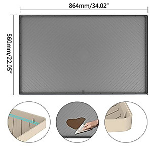 ANXPTIME Under Sink Mat Silicone Under Sink Liner Pad with Drain Hole Designs Water-Proof Sink Pad for Kitchen and Bathroom Silicone Under Sink Liner Pad Cabinet Anti-Foul Mat