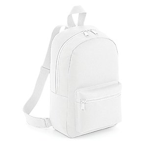 BagBase Mini Essential Knapsack Bag (One Size) (White)