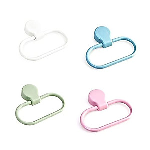 OSALADI 3pcs Adhesive for Self Holders Ring Bracket Plastic Rack Home Drill Hooks Toilet Swing Hanger Wall Shower Washroom Holder Self- Bath Hangers Storage Drilling Towel Round Mounted