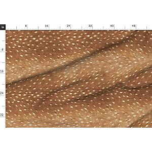 Spoonflower Fabric - Soft Deer Hide Spring Fawn Railroad Skin Animal Willow Printed on Minky Fabric by The Yard - Sewing Baby Blankets Quilt Backing Plush