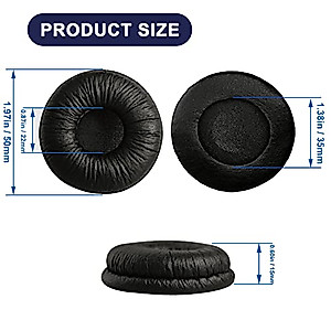 Ear Cushions for Plantronics Headset Replacement Ear Pads Compatible with Plantronics HW251N HW261N HW510 HW520 Blackwire C320 3210 3220 3320 Jabra Biz 2300 GN2000 PRO 920 9450 Headphones (4 Pack)