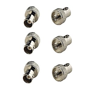 bnafes 6Pack SMA Female to BNC Female Convert Adapter for Two Way Radio BaoFeng UV-5R FD-880