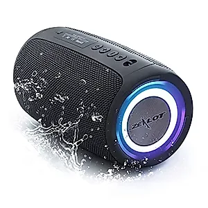 ZEALOT Bluetooth Speaker, IPX7 Waterproof Wireless Speaker with 20W Loud Stereo Sound, Outdoor Portable Speakers with Bluetooth 5.2, 40H Playtime, RGB Light, Dual Pairing for Home, Party