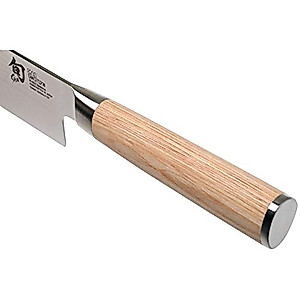 Shun Classic Blonde 7” Santoku Knife, Blonde PakkaWood Handle, Full Tang VG-MAX Blade