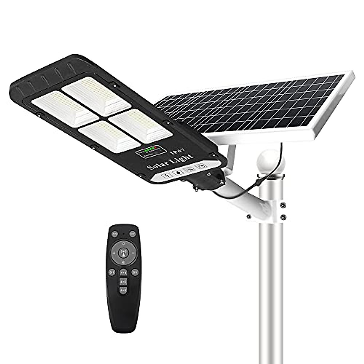 NIORSUN 400W Solar Street Lights Outdoor, Motion Sensor Dusk to Dawn Solar Security Flood Lights with Remote IP67 Waterproof for Parking Lot, Backyard, Driveway, Stadium, Garden(Bright White)