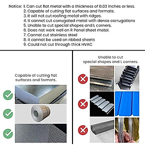 Jikbeed Metal Nibbler Drill Attachment - Electric Drill Shears Attachment Cutter Nibbler, Sheet Metal Cutter Tool Adapter, Specifically Designed for Cutting Flat Metal Sheets of 21 Gauge and Below
