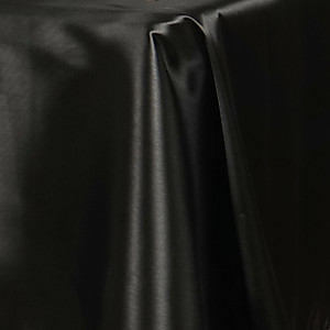 TABLECLOTHSFACTORY Black 60x102 Rectangle Satin Tablecloth