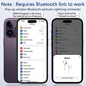 iPhone Earbuds Headphones with Lightning Connector [MFi Certified] Built-in Microphone & Volume Control, Noise Isolating Wired Earphones for iPhone 14/13/12/11/XR/XS/X/8/7/SE, Support All iOS