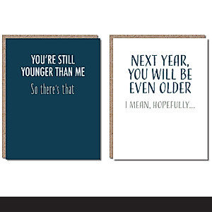Modern Wit Happy Birthday Card - Single 4.25 X 5.5 Greeting Card With Envelope, Blank Inside, Funny Cards For Men And Women, Funny Birthday Cards For Men And Women
