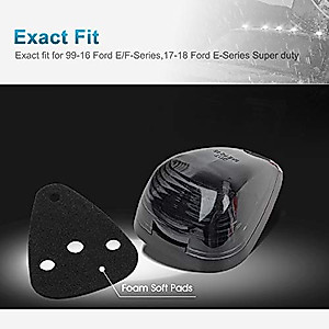 Partsam 5X Black Smoke Lens Cab Roof Marker Running Lamps w/White LED Lights Compatible with Ford F150 F250 F350 F450 F550 F650 F750 E150 E250 E350 E450 1999-2016 Super Duty Pickup Trucks