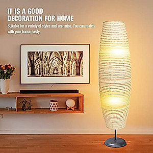 ibasenice Paper Floor Lamp Shade Classic Modern Paper Floor Light Bulb Cage Guard for Bedside Lamp Floor Lamp Living Room Decoration