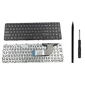 Replacement Keyboard Keys + Frame + Tool for HP Pavilion 15-E 15-N 15-D 15-G 15-R 15-A 15-S 15-H 15-F 776778-001 749658-001 708168-001 US Layout Repair Part