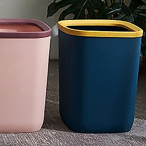 UNNIQ Trash can, Rectangular Trash Can,Garbage Container Bin for Bathrooms, Powder Rooms, Kitchens, Home Offices Plastic