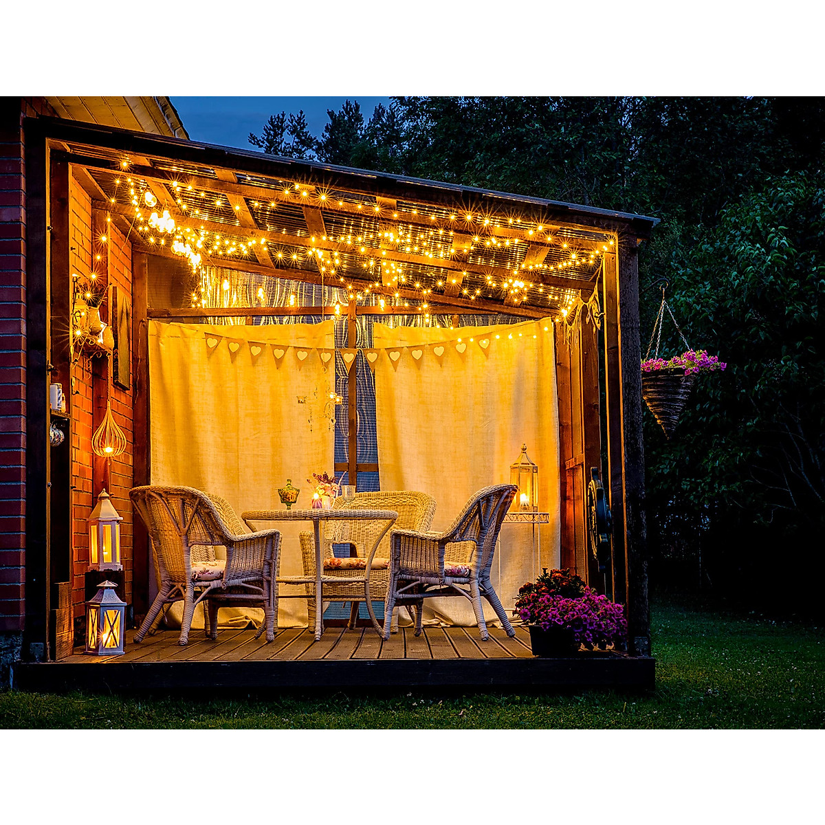 612 Vermont 100 Clear Christmas Lights on White Wire, UL Approved for Indoor/Outdoor Use, 18 Foot of Lighted Length, 20 Foot of Total Length (Pack of 2)