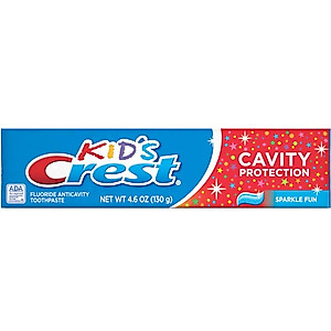 Crest Toothpaste for Kids, Cavity Protection Sparkle Fun 4.6 Ounces Each (Value Pack of 10)