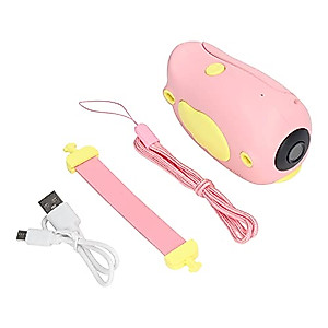 Tgoon Mini Children Camera, Kids Digital Camera Multifunctional Easy to Operate 2in TFT Display Screen USB Charging with 400Mah Battery for Child Education(Pink)