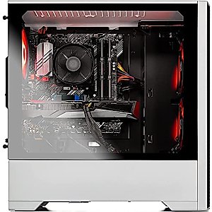 Skytech Gaming Skytech Blaze 3.0 Gaming PC Desktop – Intel i5-11400F, RX 6600, 1TB NVME, 16G DDR4 3200, 120mm AIO, AC Wi-Fi, Windows 10 Home 64-bit, White