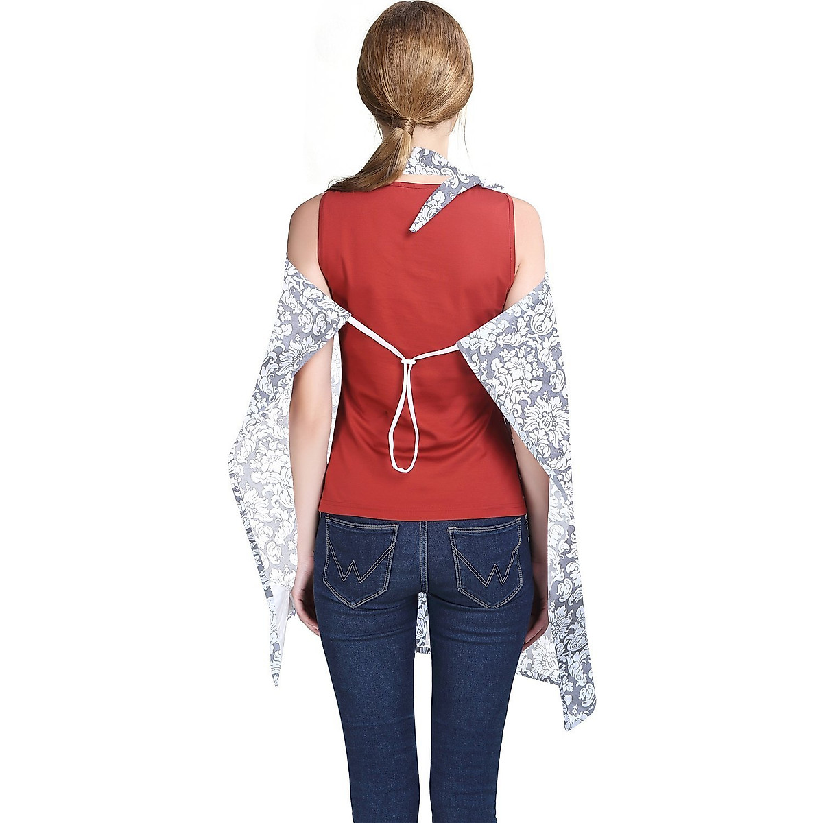 Breastfeeding Nursing Cover, Trcoveric Lightweight Breathable Cotton Privacy Feeding Cover, Nursing Apron for Breastfeeding - Full Coverage, Adjustable Strap, Stylish and Elegant