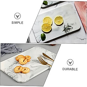 HEMOTON Marble Cutting Board Sushi Tray Bandejas Para Comida Cutting Boards for Kitchen Cutting Cheese Board Meat Chopping Board Reusable Chopping Board Kitchen Chop Board Cake Board Bread
