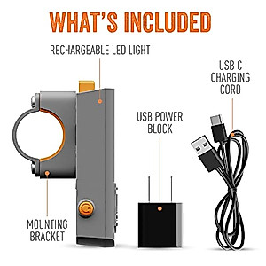 Yukon Glory Bright BBQ LED Grill Handle Light, Patent Pending Rechargeable LED Light Fits Most Outdoor Grills, Water + Heat Resistant, Perfect BBQ Grill Gift, BBQ Gift, Perfect for Blackstone & Weber